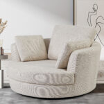 Cuddle Swivel Chair, Round Swivel Accent Chair - Loungely