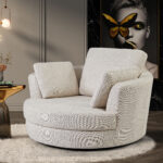 Cuddle Swivel Chair, Round Swivel Accent Chair - Loungely
