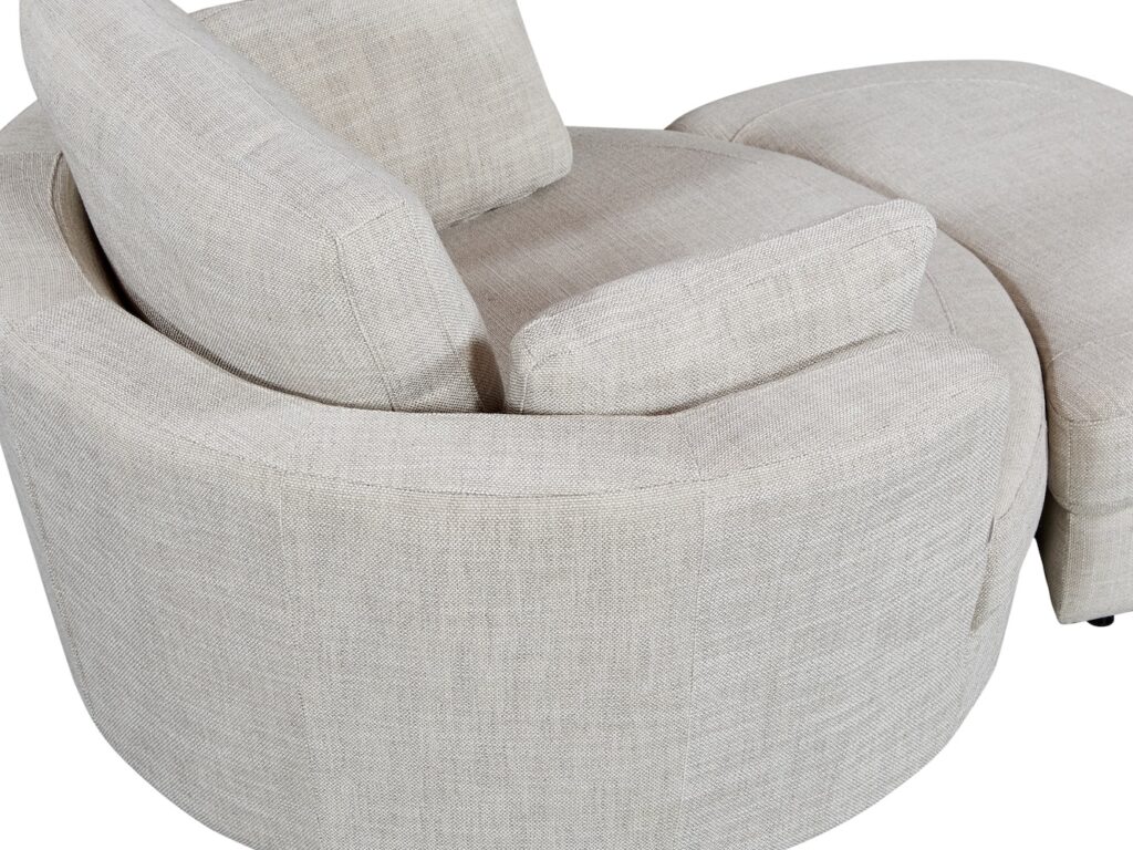 Cuddle Swivel Chair, Round Swivel Accent Chair - Loungely
