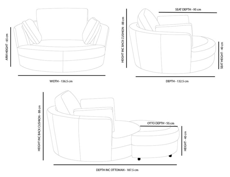 Cuddle Swivel Chair, Round Swivel Accent Chair - Loungely
